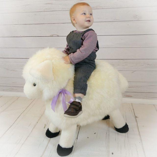 100% Handmade Sheepskin Sheep Footstool - Sheepskin.co.uk