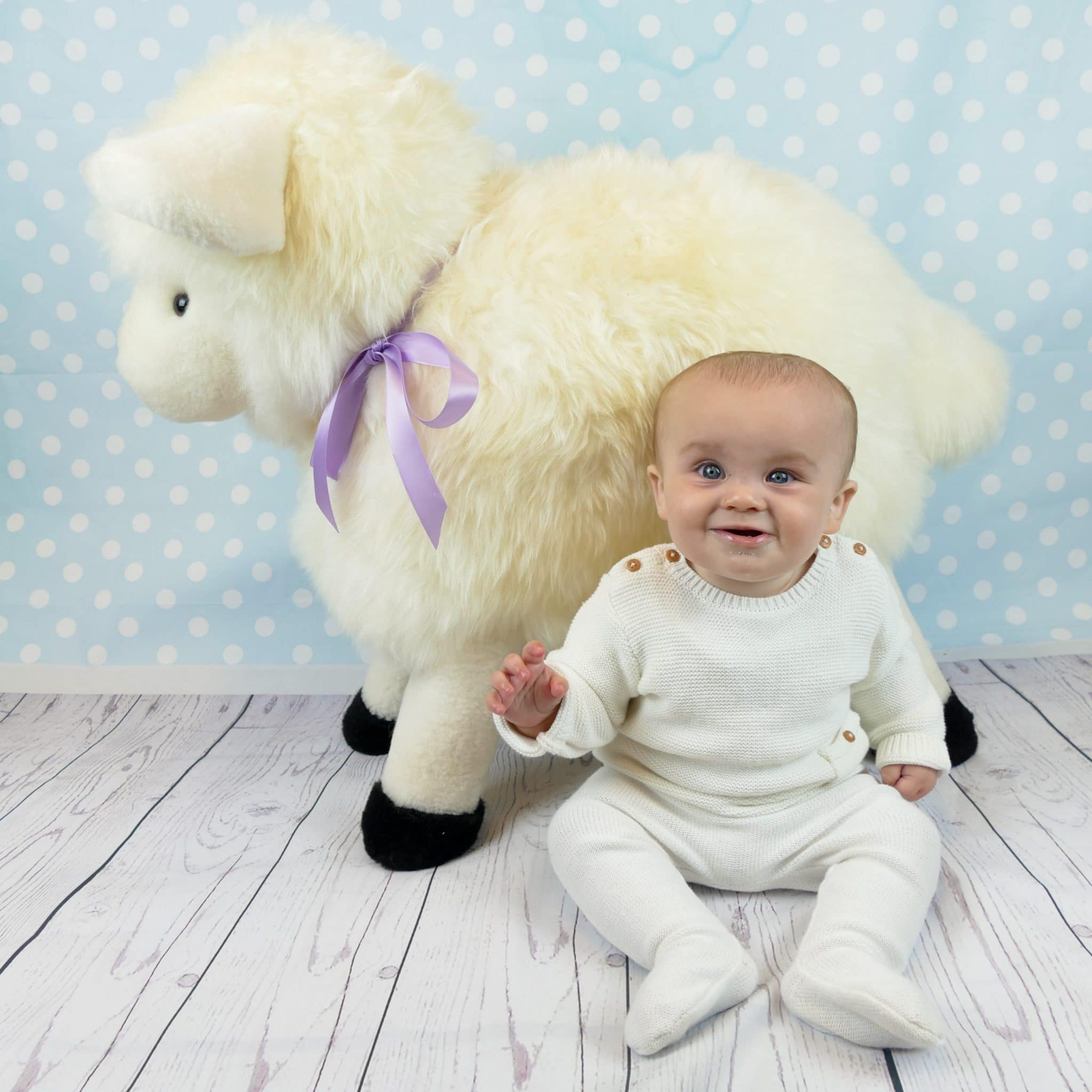 100% Handmade Sheepskin Sheep Footstool - Sheepskin.co.uk