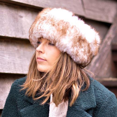 Luxury Limited Edition Sheepskin Tipped Cossack Hat with a Caramel ...