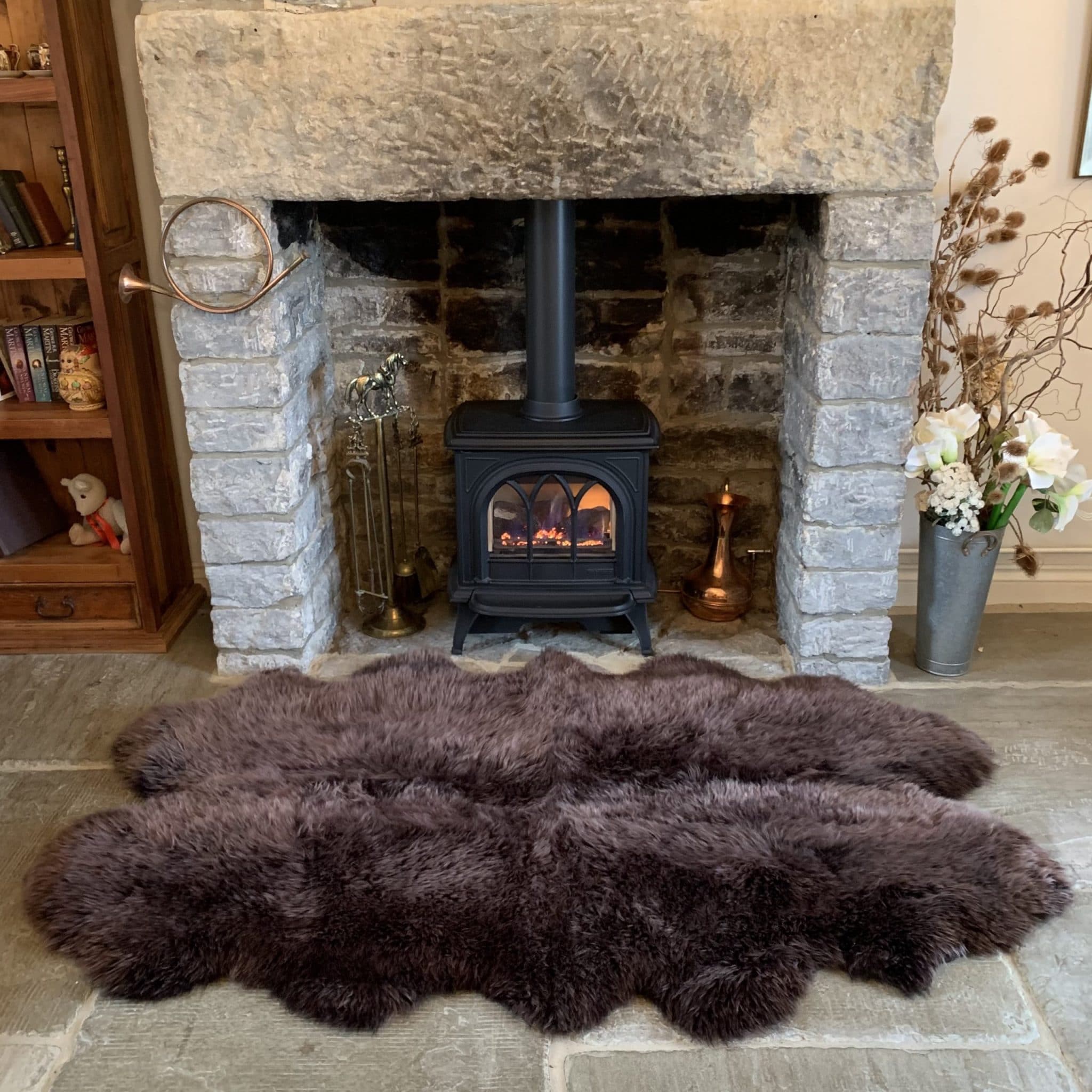 Sheepland Quad Long Fur Sheepskin Rug - Various Colours - Sheepskin.co.uk
