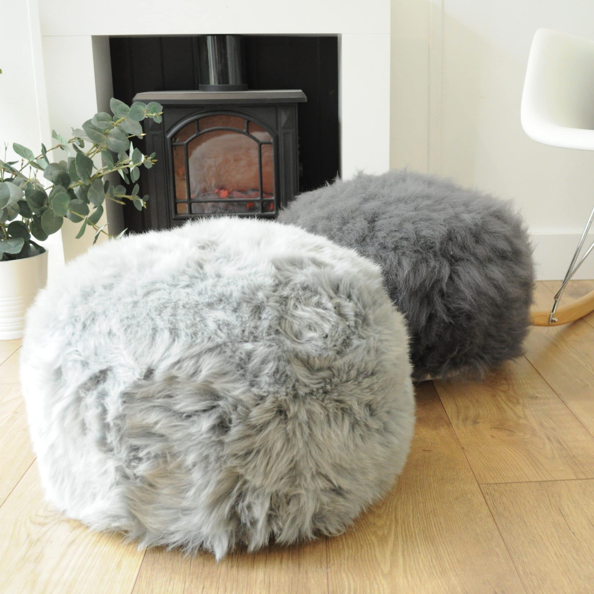 Luxury Handmade 100% British Sheepskin Pouffe - Various Colours ...