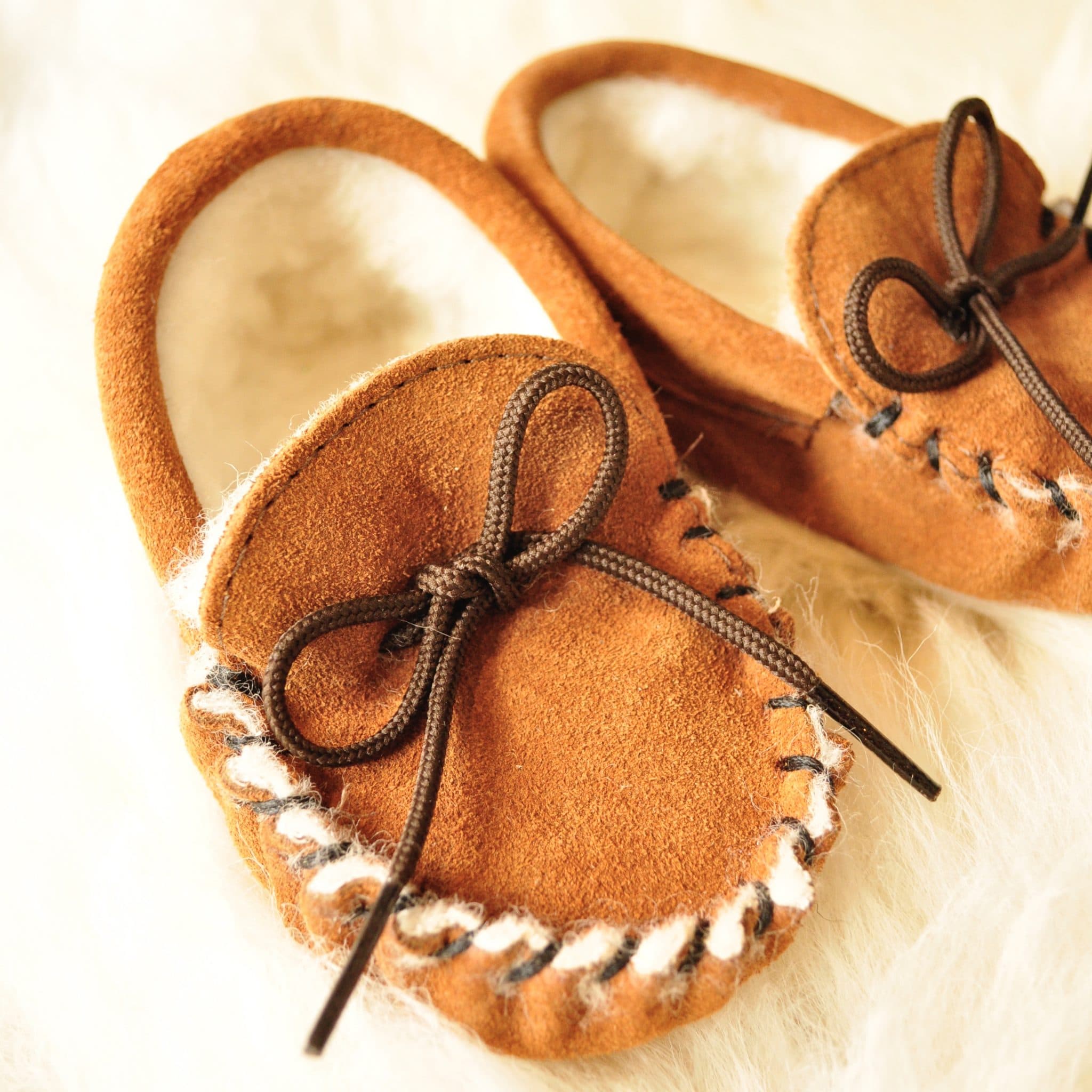 Handmade British Baby and Toddler Slippers "Woolies" - Sheepskin.co.uk