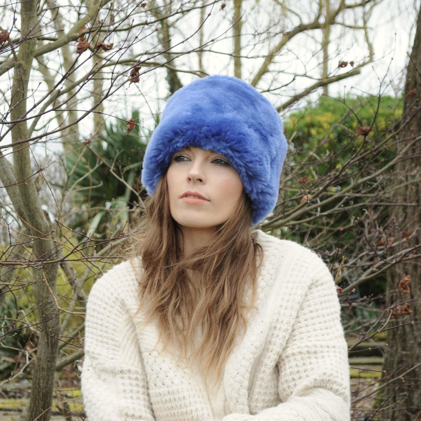 Handmade Ladies 100% British Colourful Sheepskin Shearling Hats ...