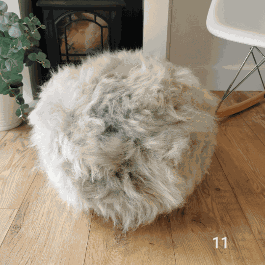 Luxury Handmade 100% British Sheepskin Pouffe - Various Colours ...