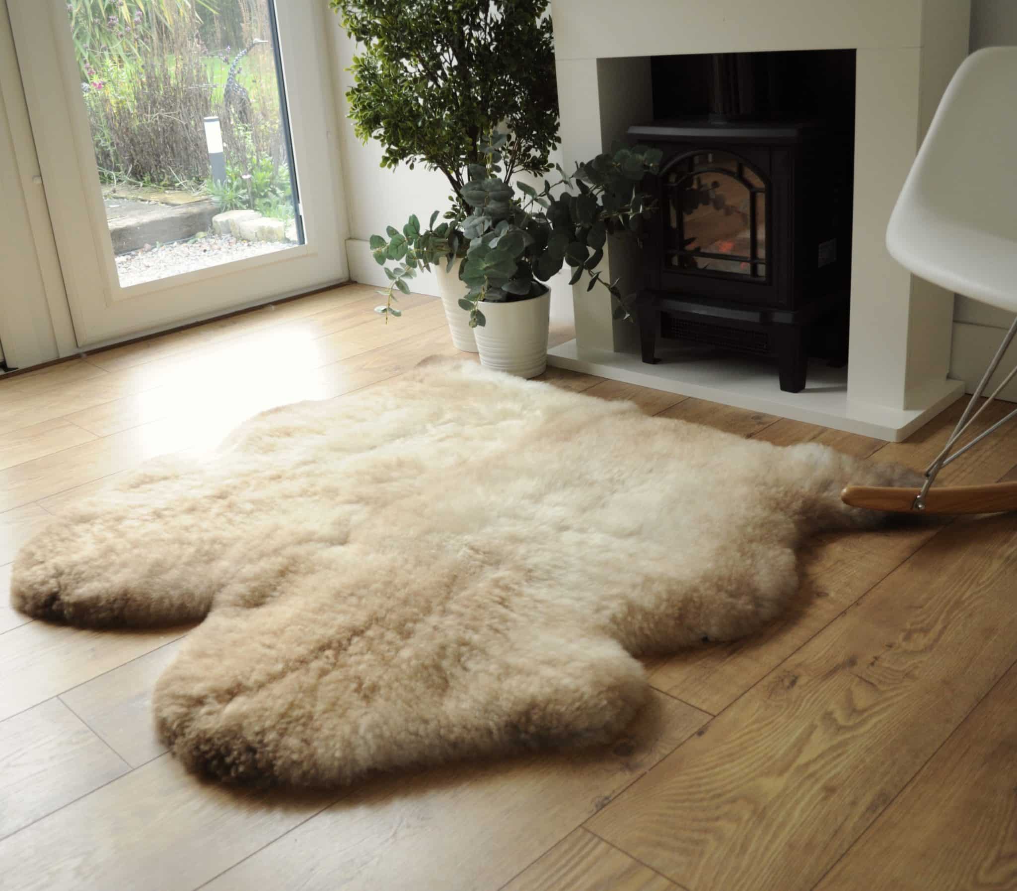British Organic Double Sheepskin Rug - Sheepskin.co.uk British