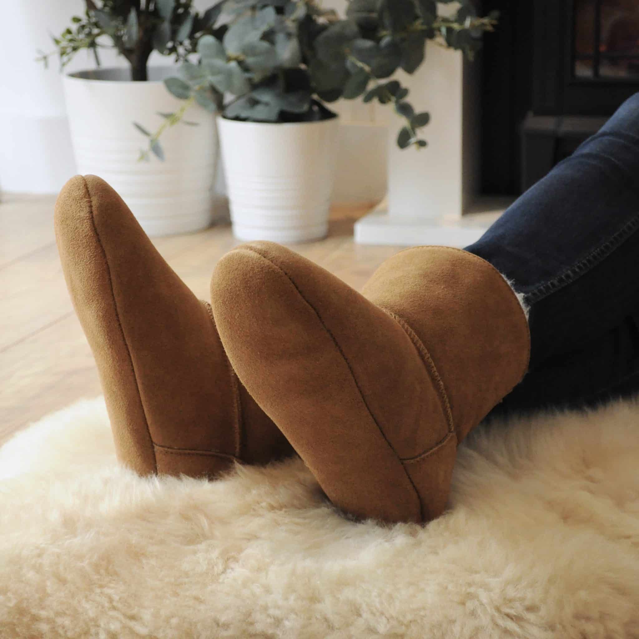 Limited Edition - Sheepland Luxury Sheepskin Indoor Slipper Boots ...