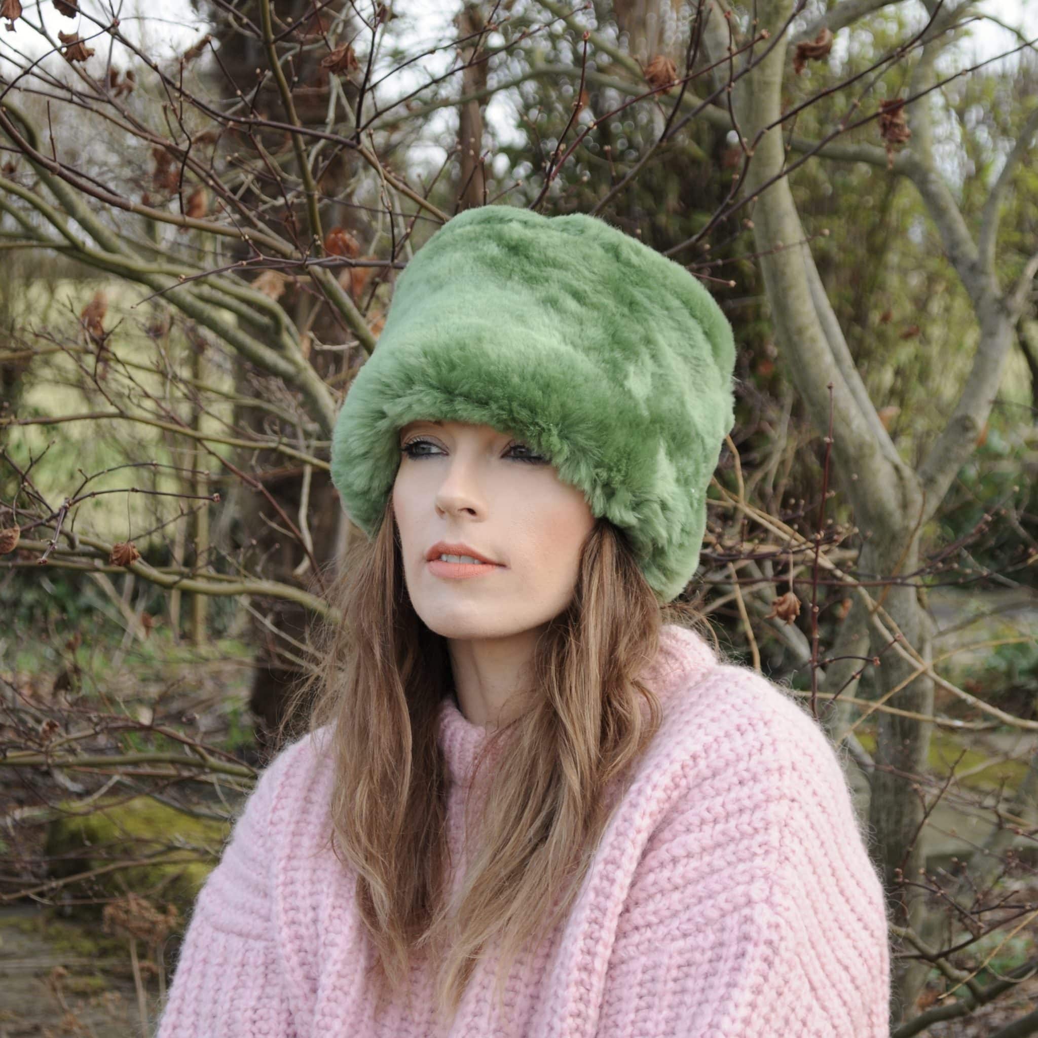 Handmade Ladies 100% British Colourful Sheepskin Shearling Hats ...