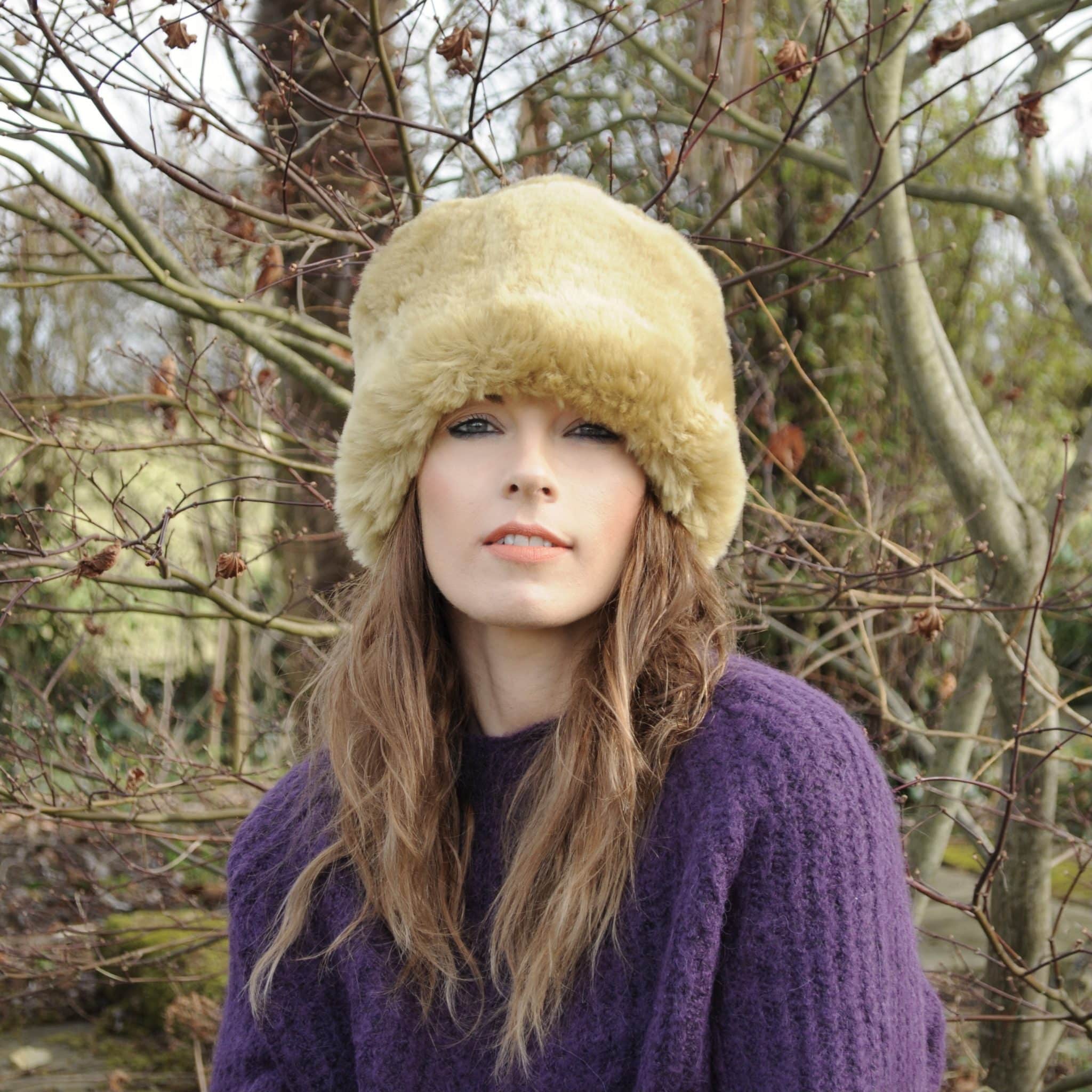 Handmade Ladies 100% British Colourful Sheepskin Shearling Hats ...