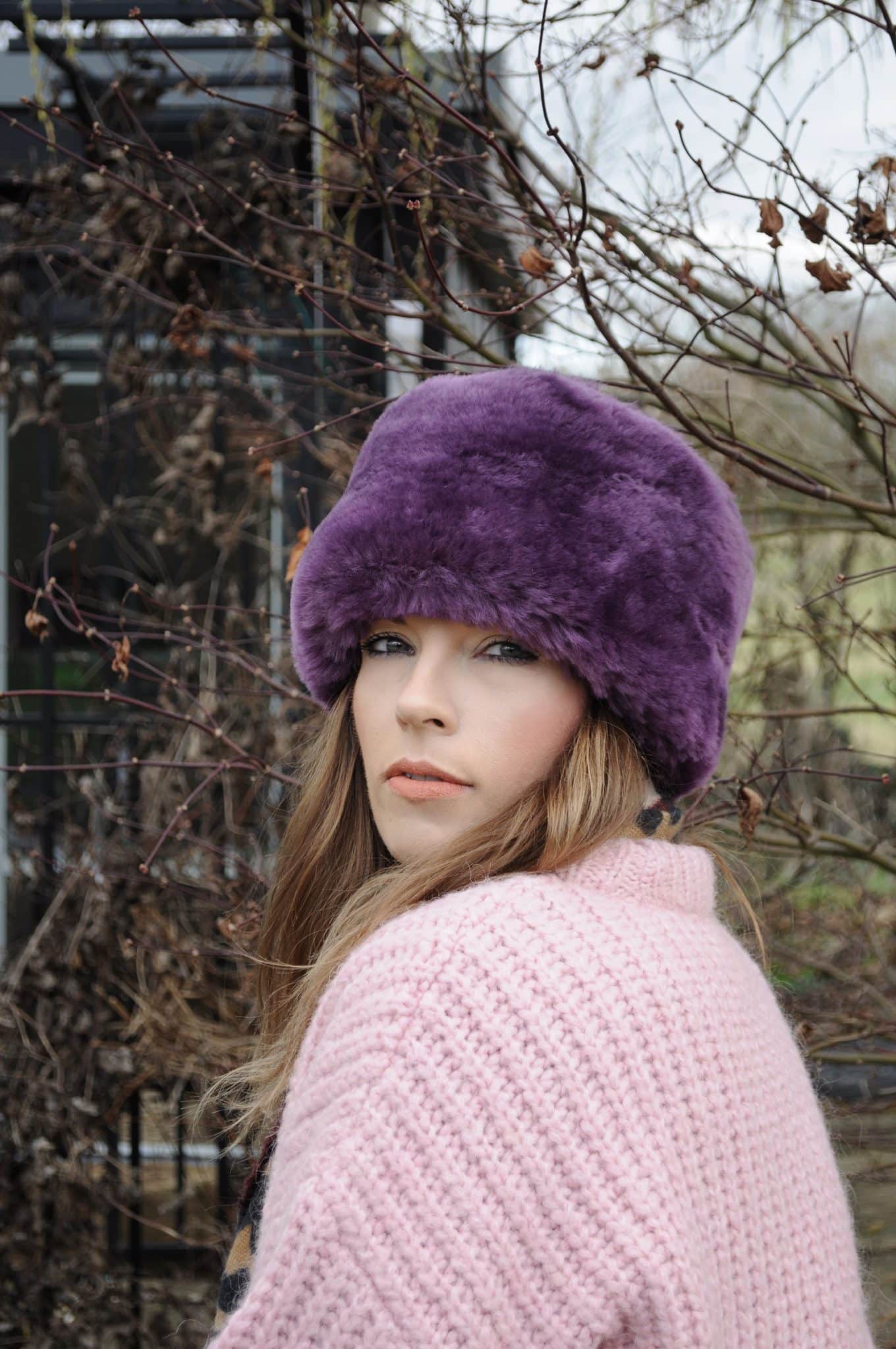 Handmade Ladies 100% British Colourful Sheepskin Shearling Hats ...