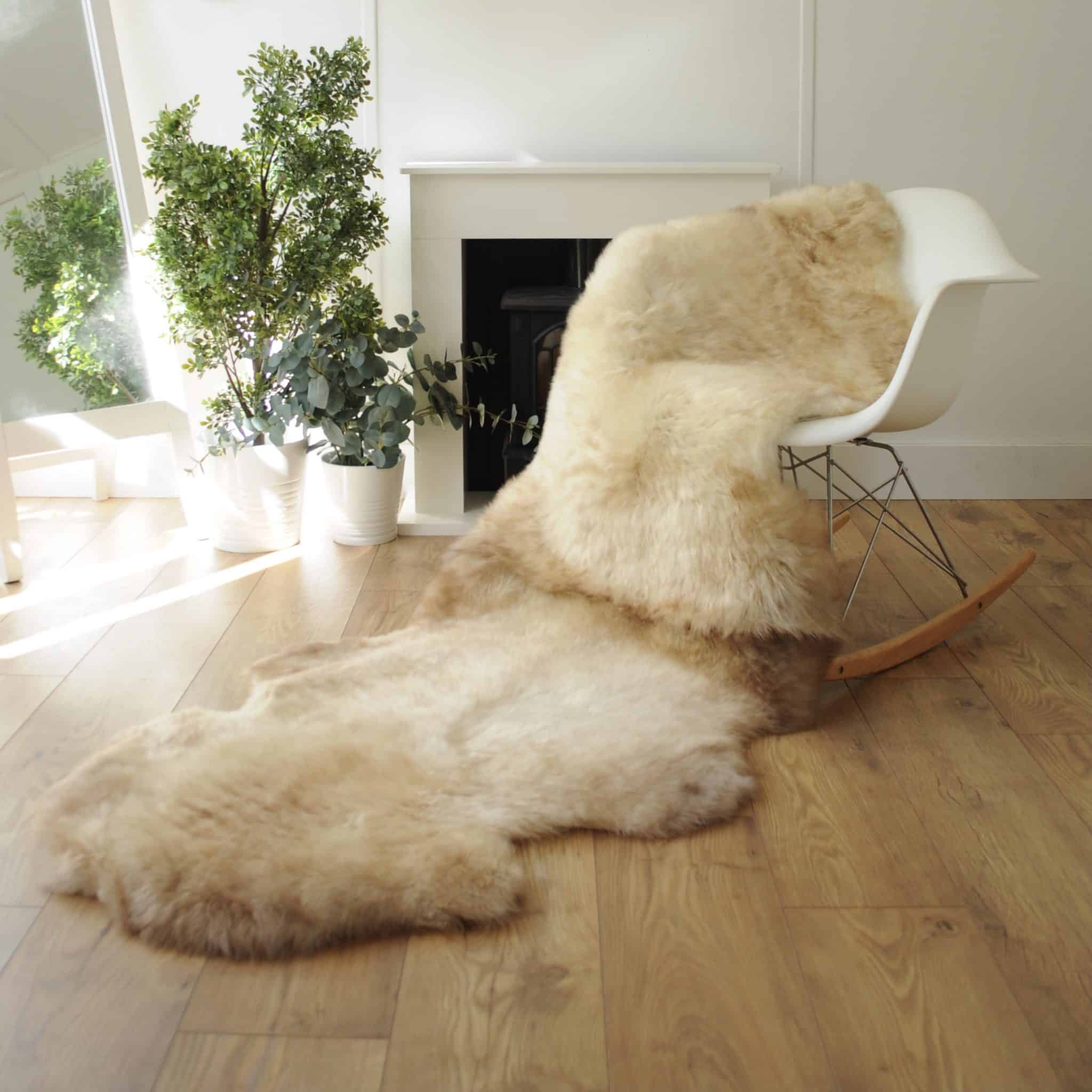British Organic Double Sheepskin Rug - Sheepskin.co.uk British