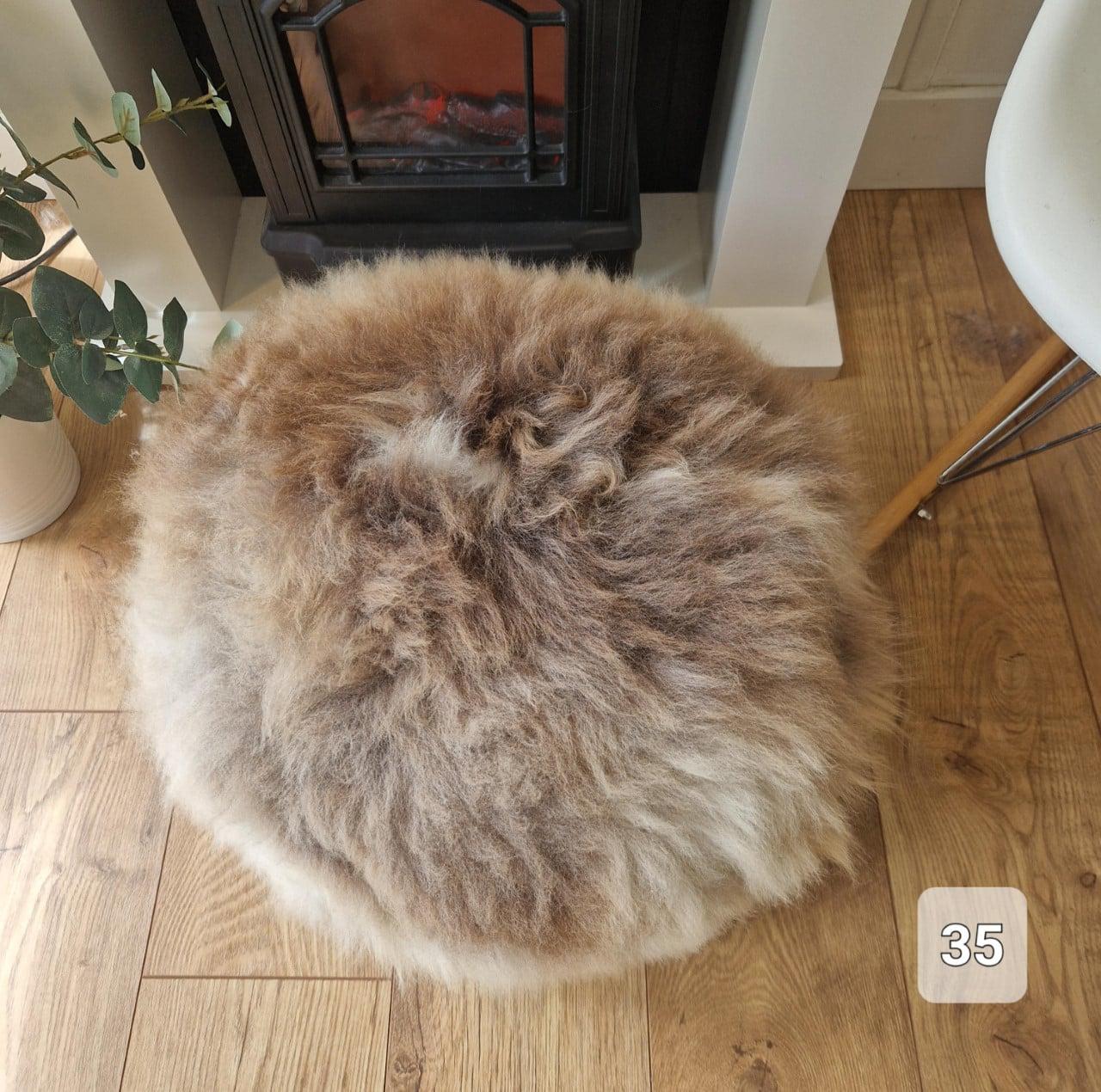 Luxury Handmade 100% British Sheepskin Pouffe - Various Colours ...