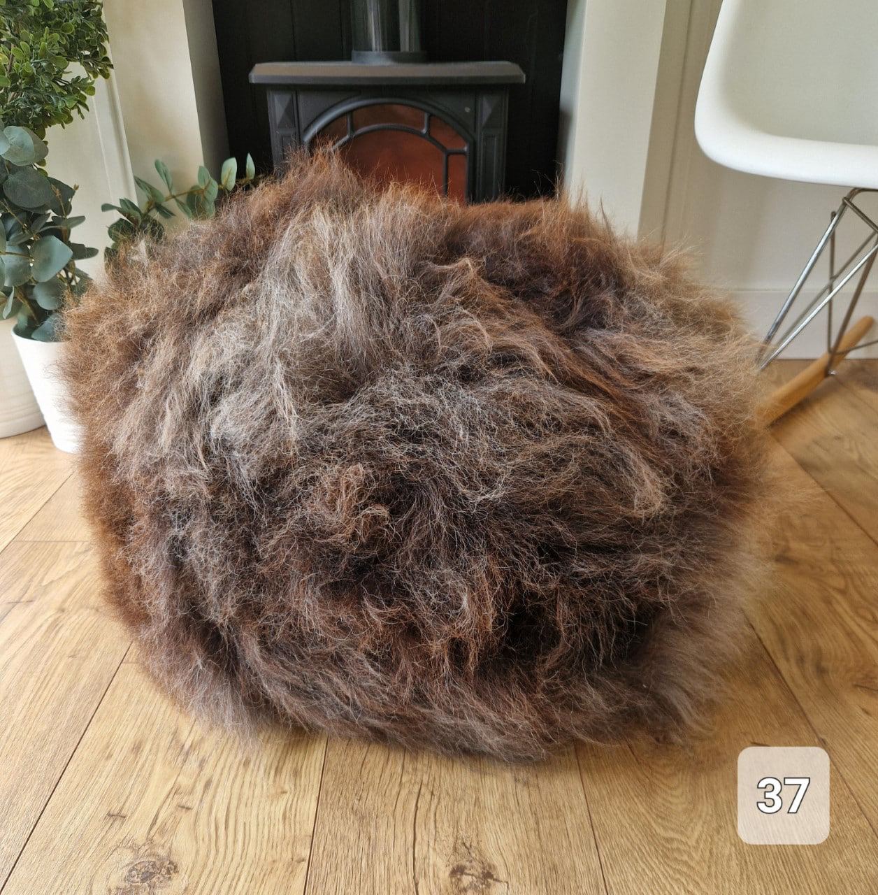 Luxury Handmade 100% British Sheepskin Pouffe - Various Colours ...