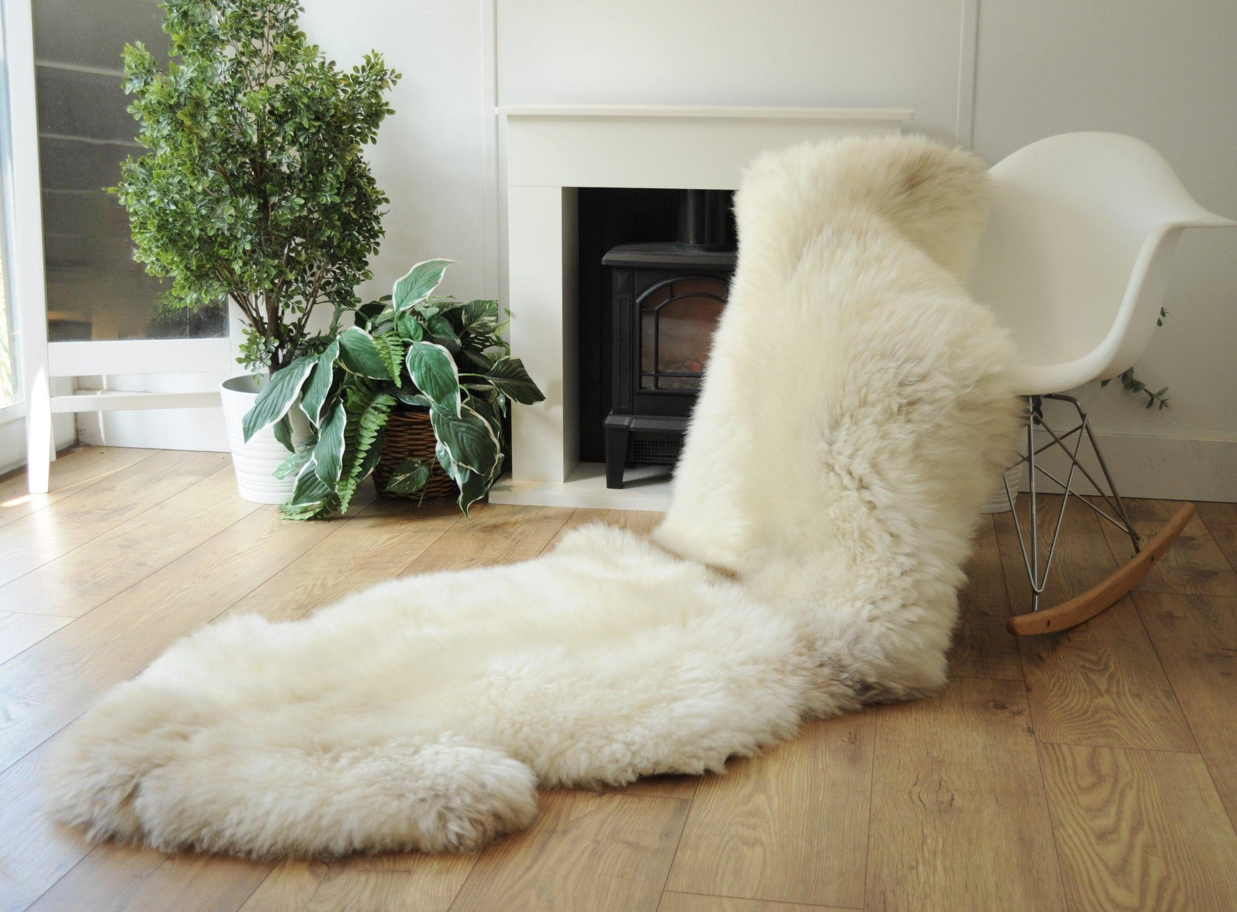 British Organic Double Sheepskin Rug - Sheepskin.co.uk British