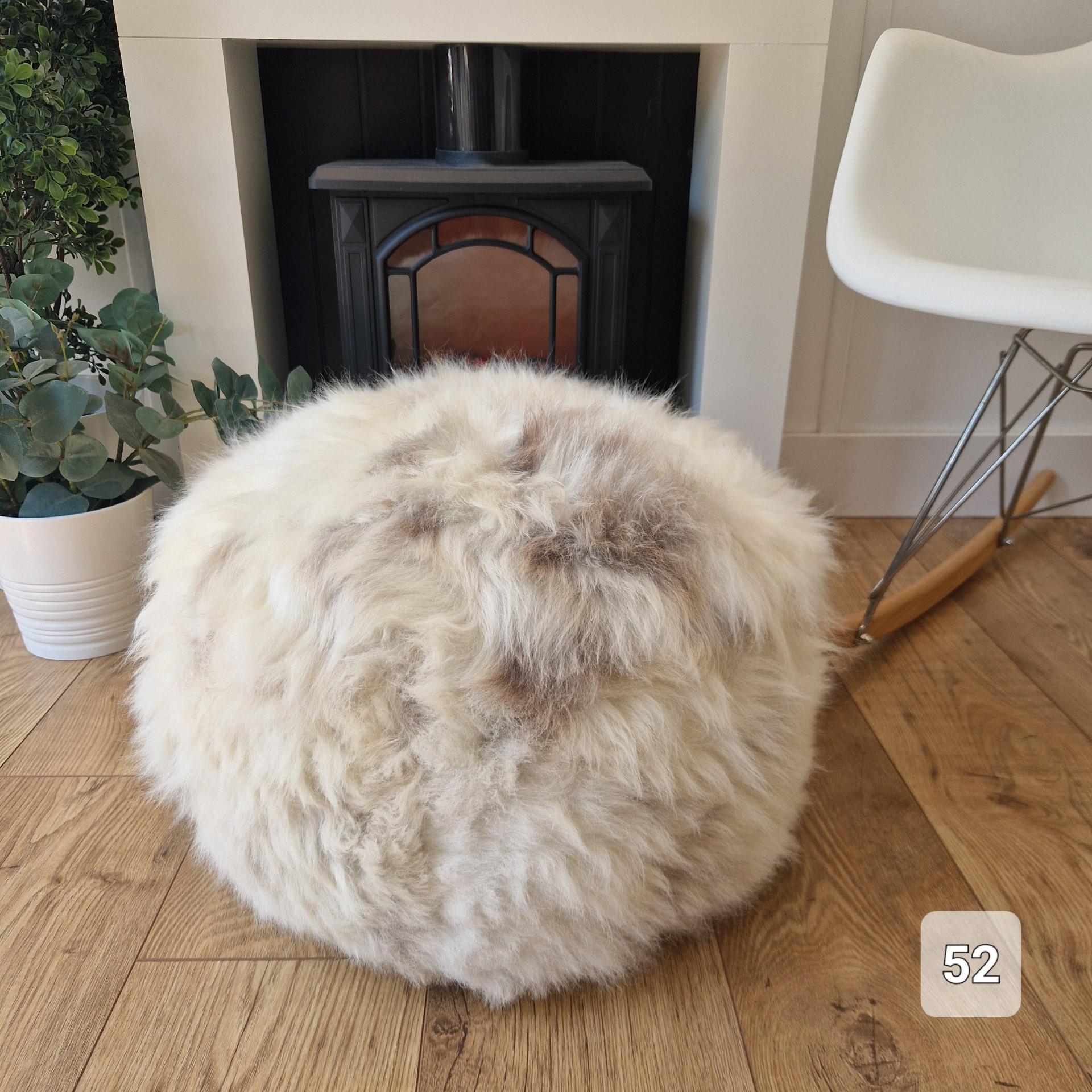 Luxury Handmade 100% British Sheepskin Pouffe - Various Colours ...