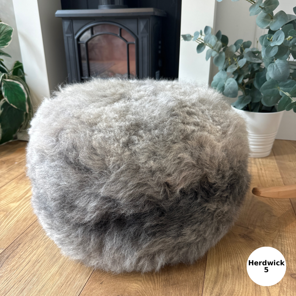 Extremely Rare Luxury Handmade 100% British Herdwick Sheepskin Pouffe ...