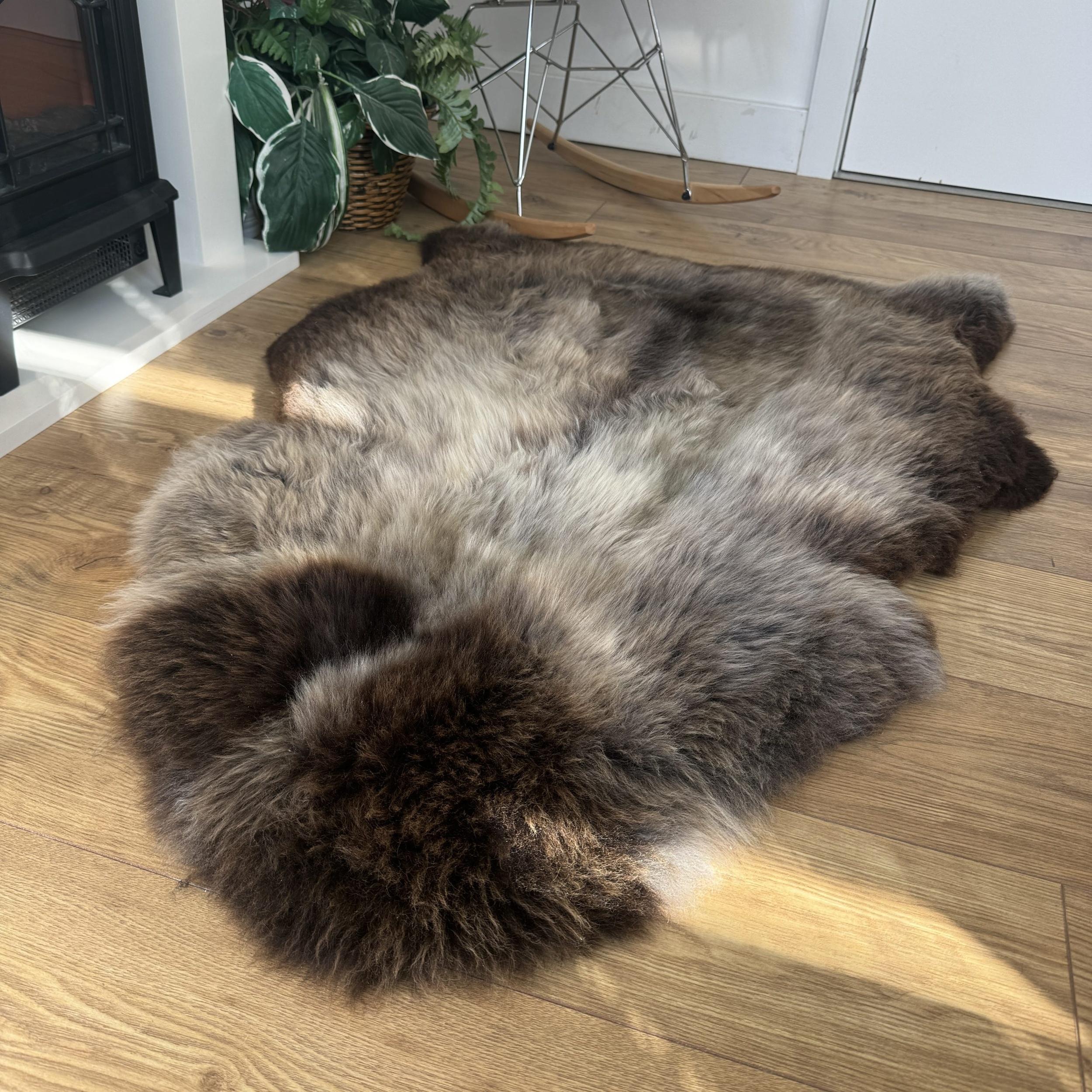 Supersize 100% British Whole Fleece Herdwick Sheepskin Rug - Sheepskin ...